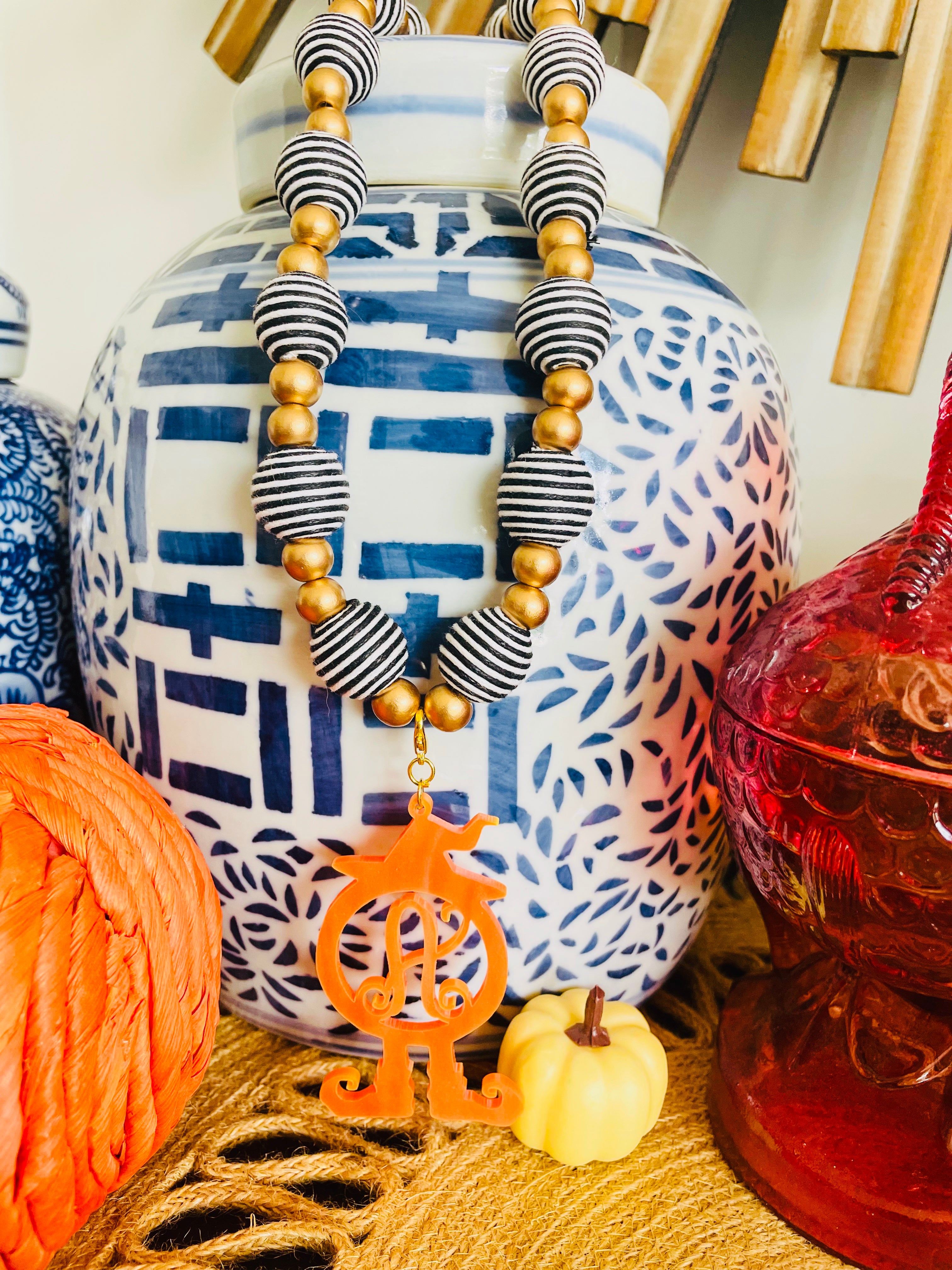 Preppy Witch Necklace – Pineapple Charm Monogramming